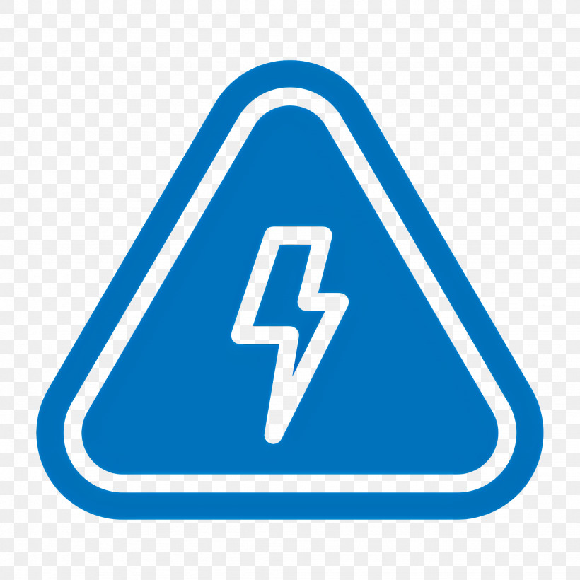 Electrical Warning - Electrical Hazard Warning Symbol In Blue, PNG ...