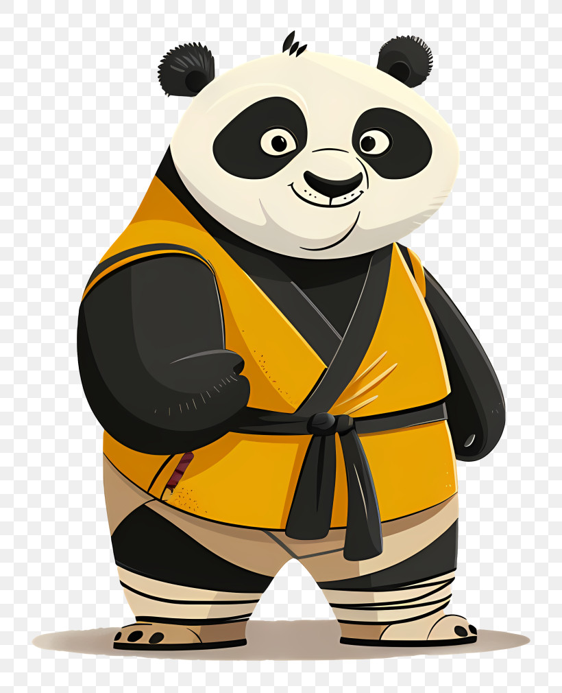 Kung Fu Panda - Cartoon Kung Fu Panda In Action Pose, PNG, 2224x2740px ...