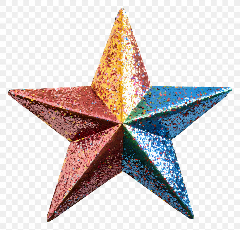 Party Star - Colorful Glitter Star Decoration, PNG, 3852x3684px, Party Star, Artistic Expression ...