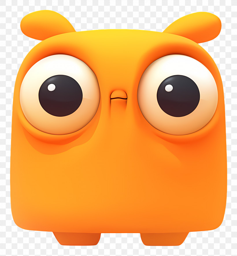 Cute Orange Monster - Cute Orange Cartoon Creature, PNG, 2964x3196px ...