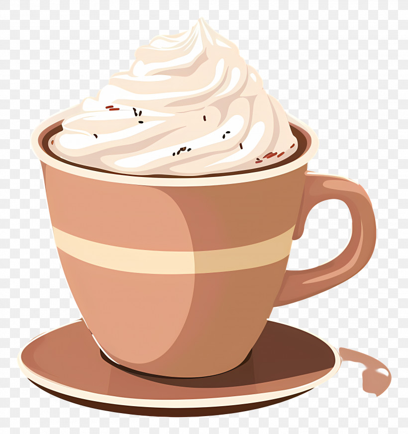 Mocha - Cup With Whipped Cream Illustration, PNG, 3032x3228px, Mocha ...