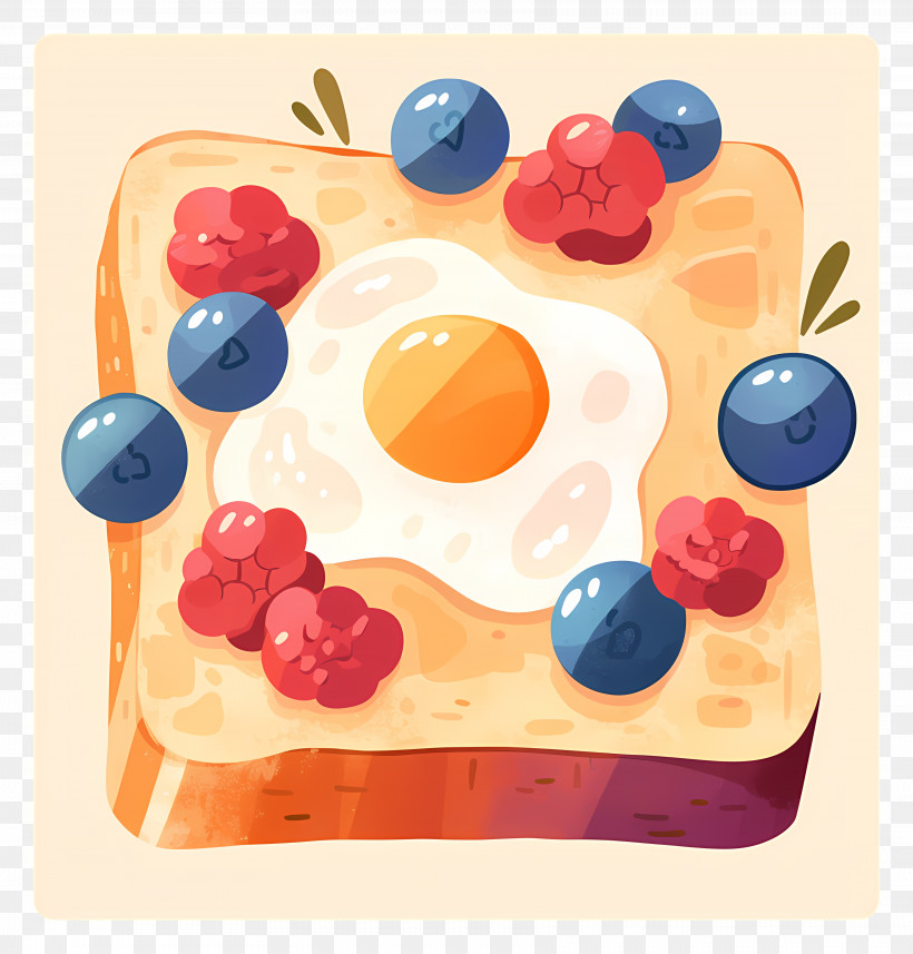 Toasts - Delicious Toast With Berries And Egg, PNG, 3444x3600px, Toasts ...