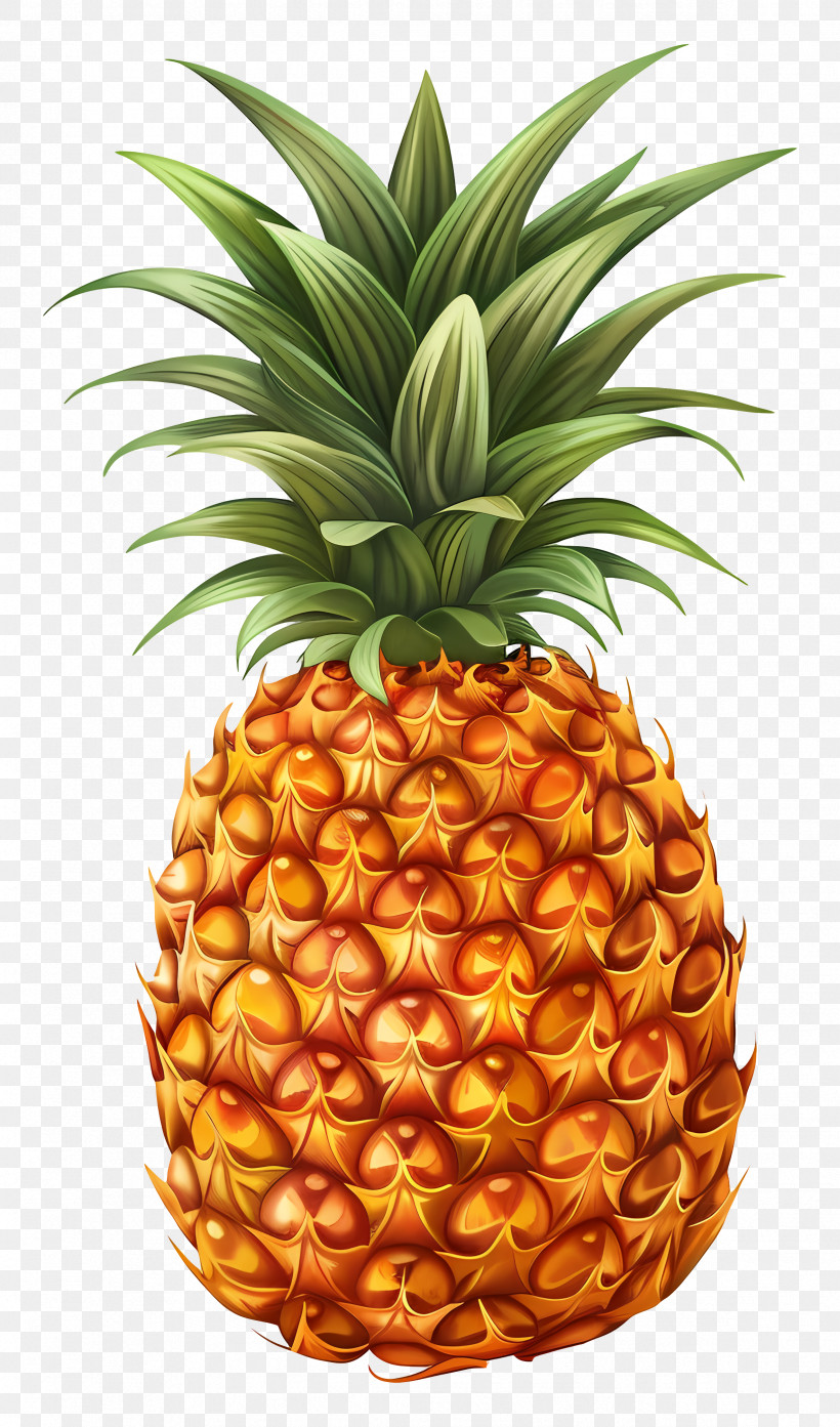 Pineapple - Bright Pineapple Illustration, PNG, 2368x4024px, Pineapple ...