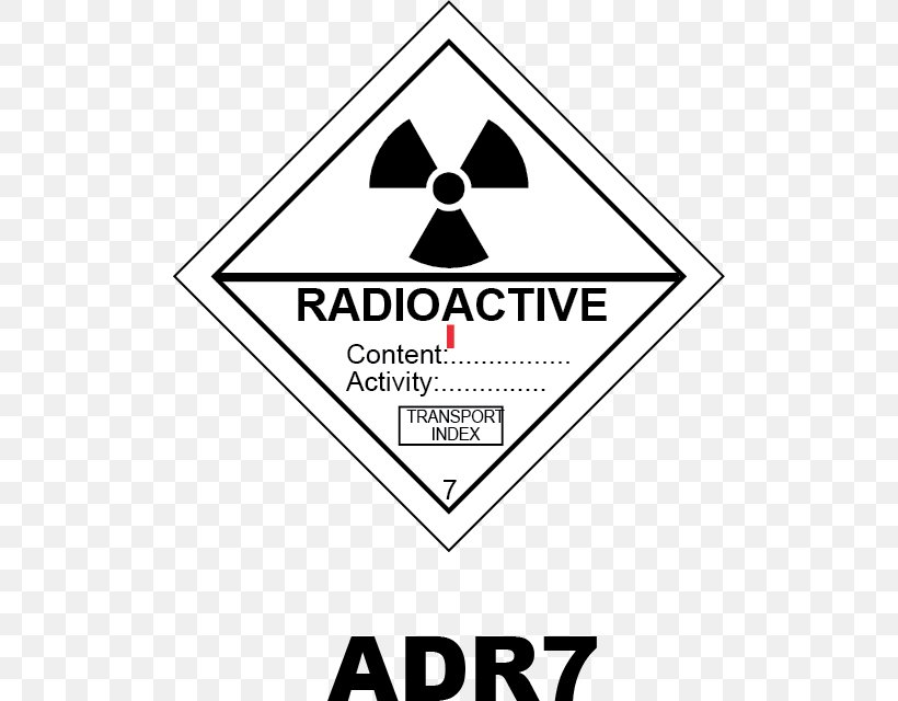 HAZMAT Class 7 Radioactive Substances Dangerous Goods Sticker Label ...