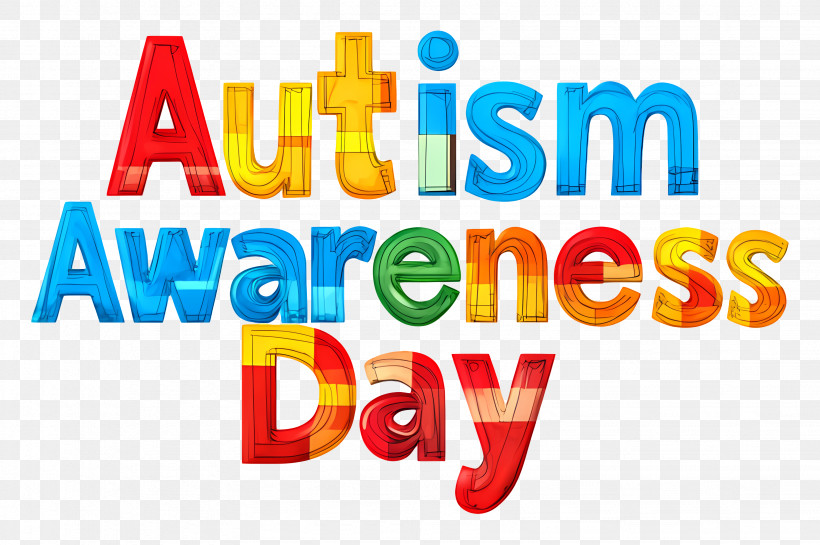 Autism Awareness Day - Autism Awareness Day Colorful Text, PNG ...