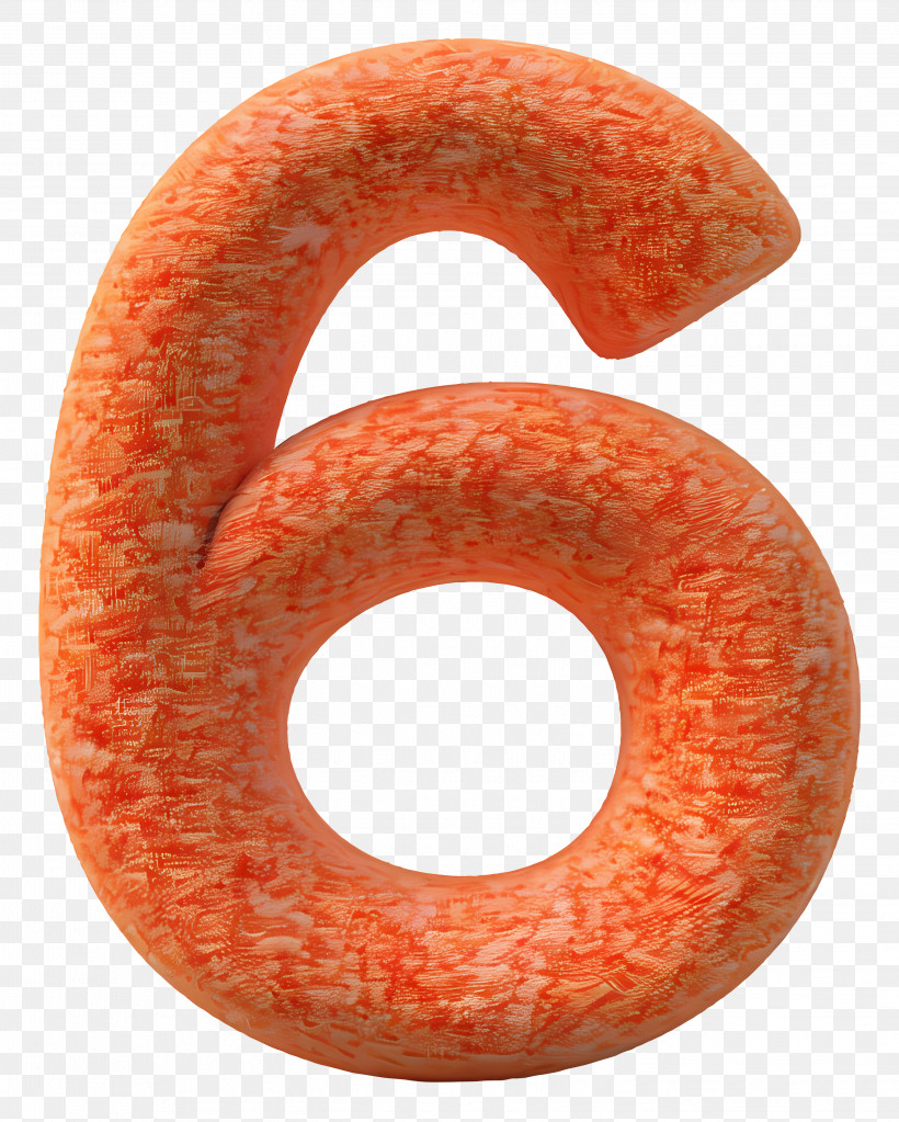 Number 6 - Textured Orange Number Six, PNG, 2896x3616px, Number 6, Counting, Figure, Mathematics ...
