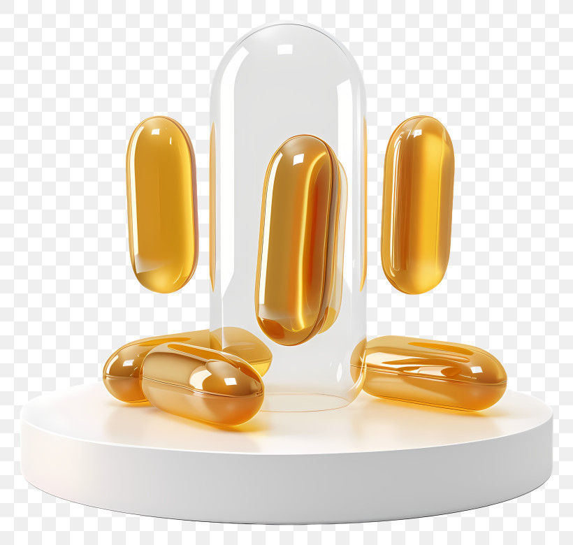 Dietary Supplement - Golden Capsules For Health Supplements, PNG ...