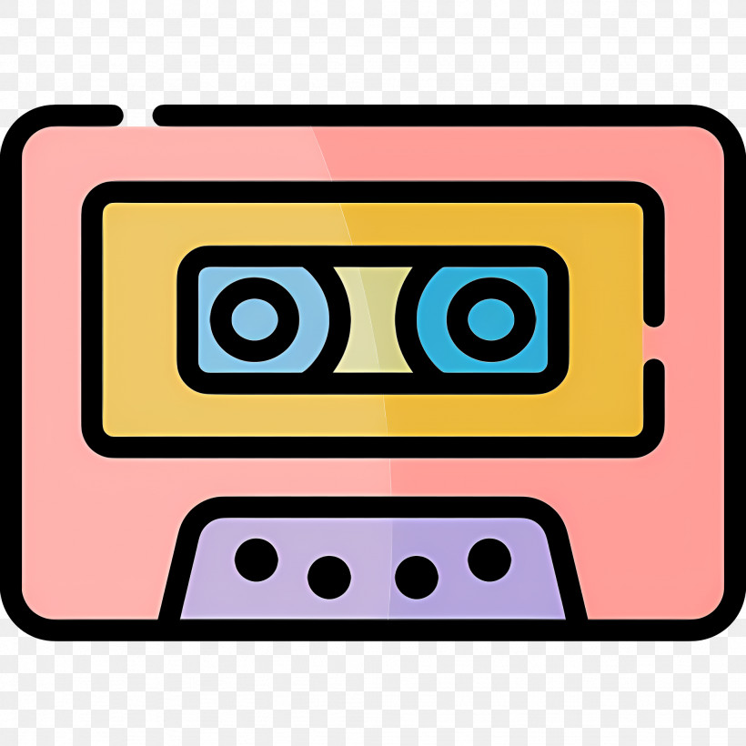 Cassette - Pink Retro Audio Cassette Design Illustration, PNG ...