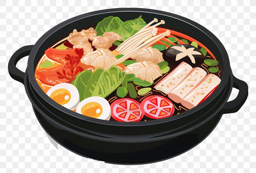 Cartoon Hot Pot - Delicious Hot Pot With Vegetables, PNG, 4064x2752px ...