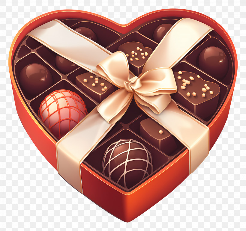 Box Of Chocolates - Heart-Shaped Box Of Chocolates With Ribbon, PNG ...
