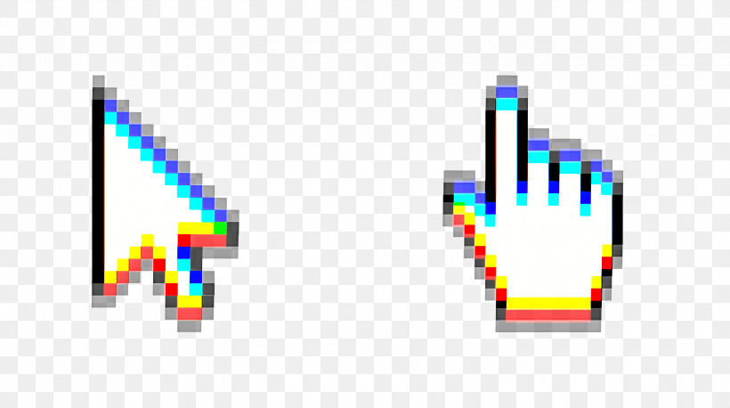 Chromatic Aberration Cursor - Pixel Art Computer Cursors, PNG, 3200x1788px, Chromatic Aberration ...