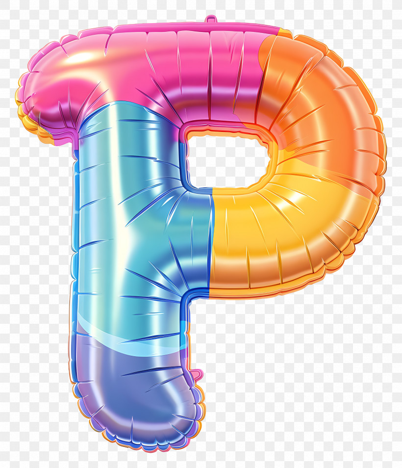 Letter P - Colorful Inflatable Balloon Letter P, PNG, 3332x3880px, Letter P, Balloon Letter ...