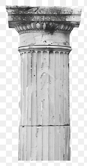 Ancient Greece Column - Detailed Ancient Corinthian Column Illustration PNG