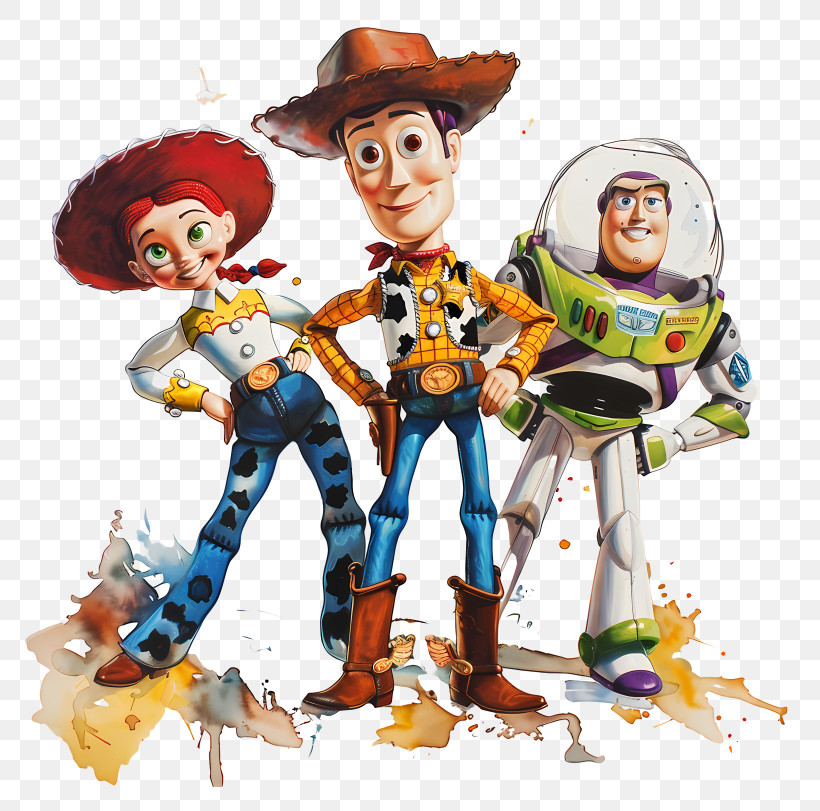Toy Story - Cartoon Characters With Cowboy And Space Themes, PNG ...