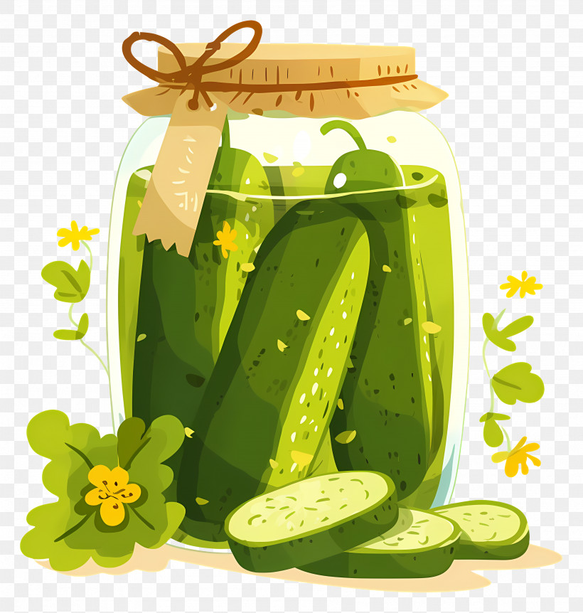 National Pickle Day - Green Pickles In A Glass Jar, PNG, 3592x3776px ...