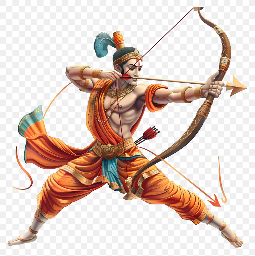 Rama Navami - Mythological Archer With Bow And Arrow, PNG, 4208x4228px ...