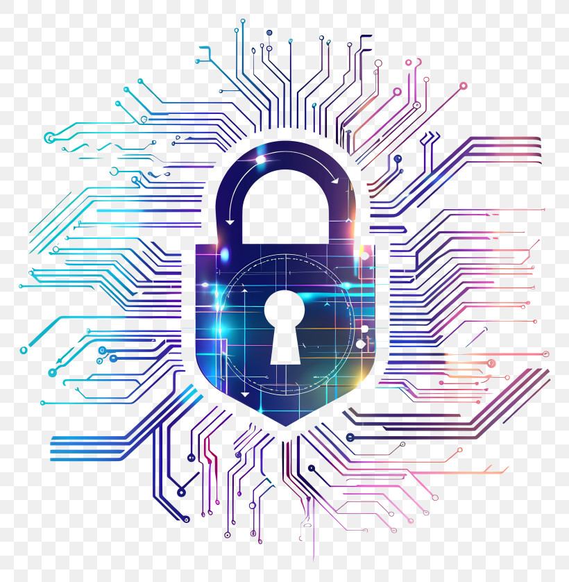 Cyber Security - Cybersecurity Digital Padlock Illustration, PNG ...