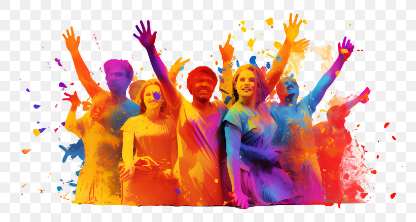 Holi - Colorful People Celebrating Together, PNG, 4008x2144px, Holi ...