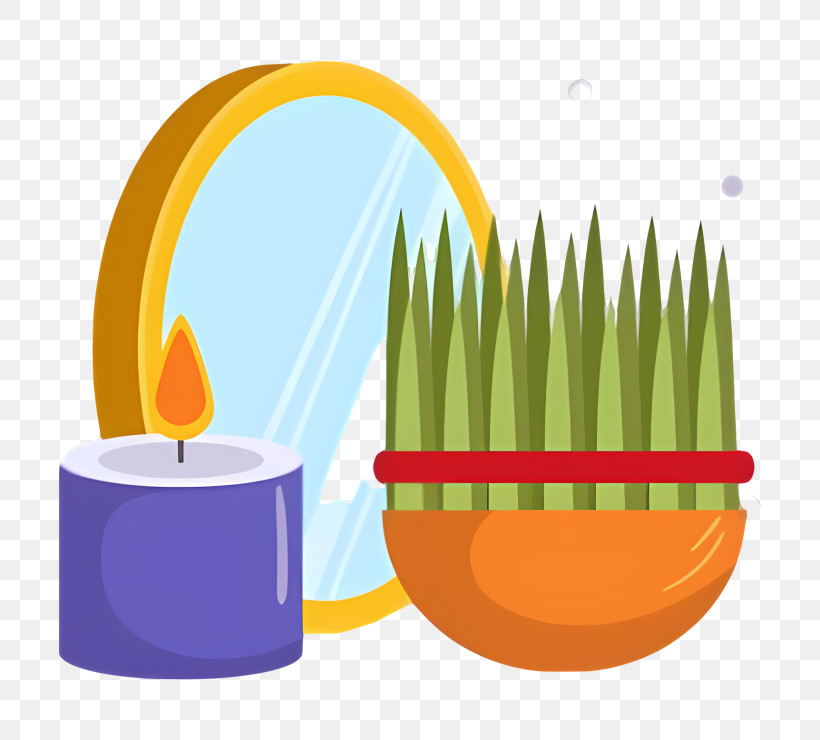Reflection - Simple Haft-Seen Table With Wheatgrass And Candle, PNG ...