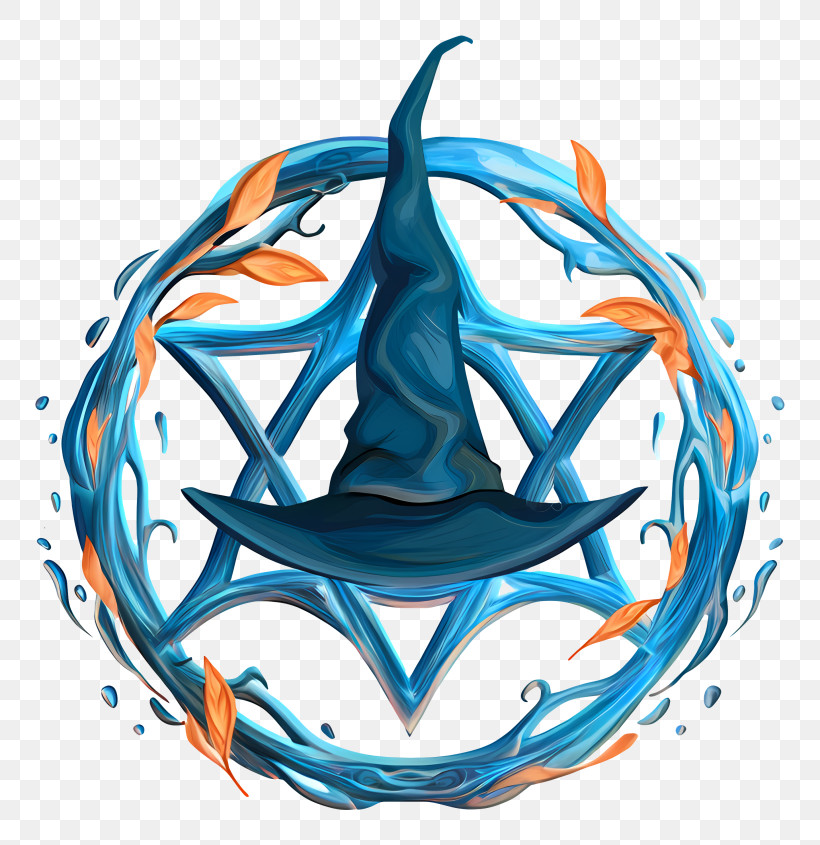 Witch - Witch Hat And Pentagram Symbol, PNG, 2880x2968px, Witch, Blue ...
