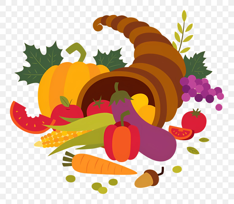 Cornucopia - Cornucopia With Fruits And Vegetables, PNG, 2920x2552px ...