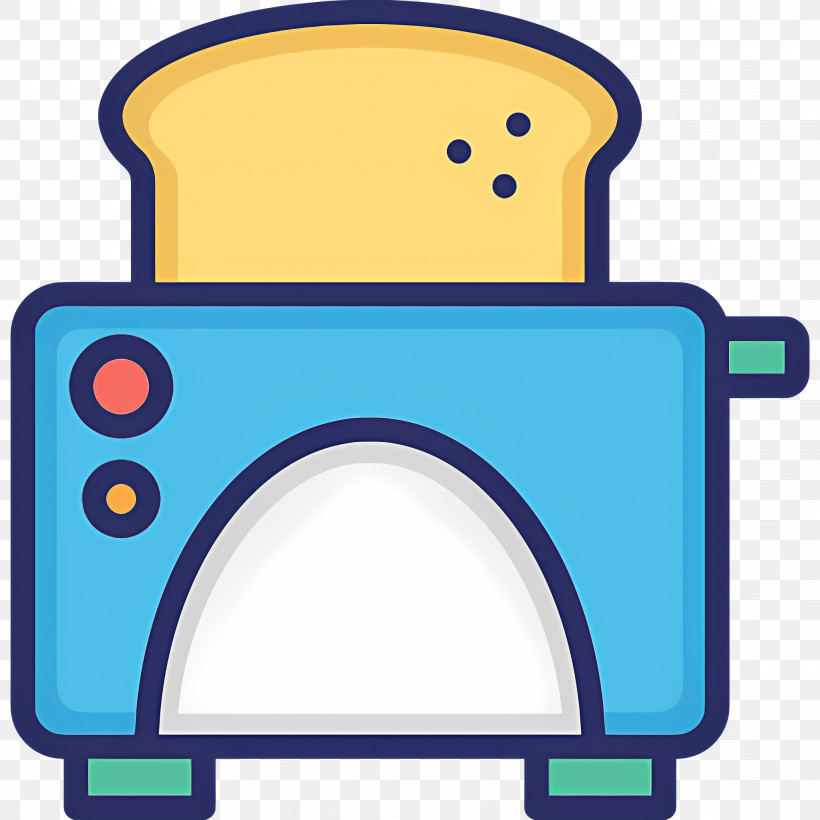 Toaster - Blue Toaster With Yellow Toast, PNG, 2048x2048px, Toaster ...