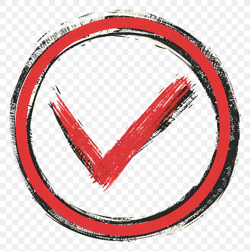Red Check Mark - Red Check Mark In Circle, PNG, 3312x3332px, Red Check ...