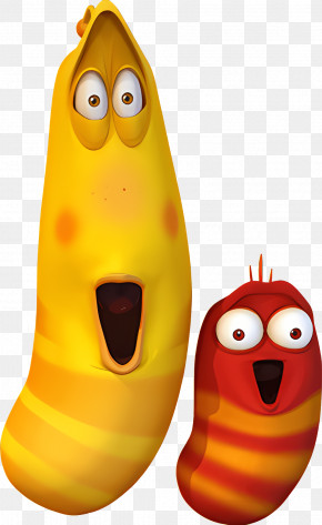 Larva - Funny Red And Yellow Worms PNG