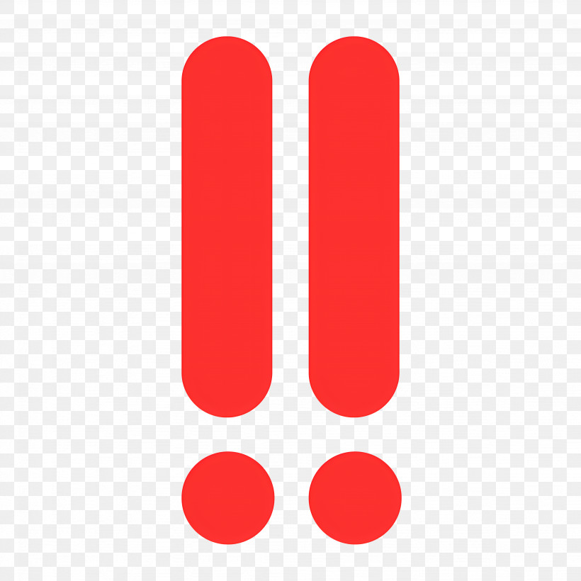 Double Exclamation Mark Emoji - Red Exclamation Marks Icon, PNG, 4096x4096px, Double Exclamation ...