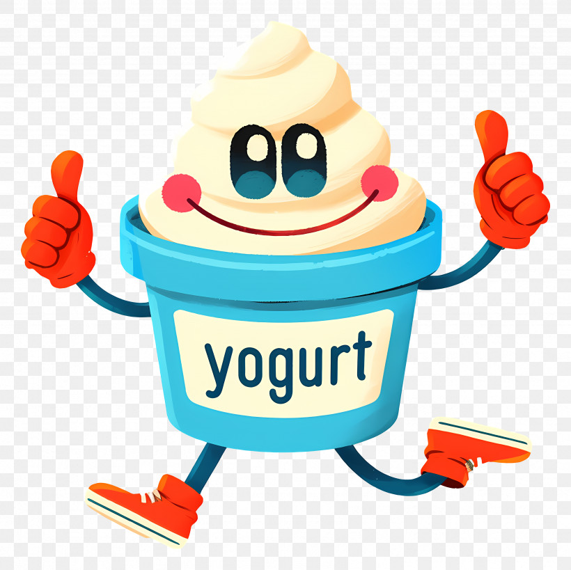 Yogurt - Smiling Yogurt Cup Cartoon Illustration, PNG, 3384x3380px ...