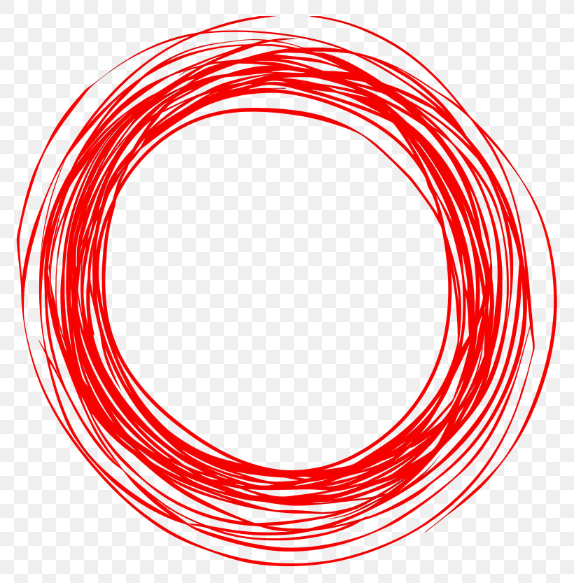 Red Marker Circle - Red Hand-Drawn Circular Outline, PNG, 4260x4332px, Red Marker Circle ...
