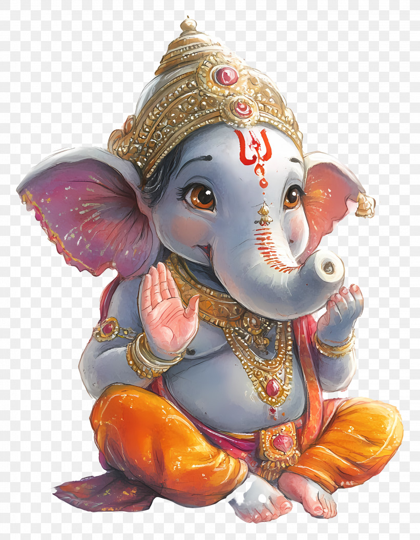 Ganesh - Illustration Of Lord Ganesh In Vibrant Colors, PNG ...
