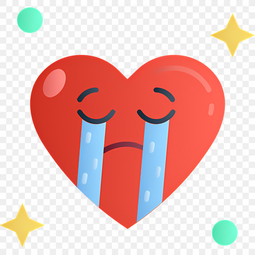 Heart Emoji - Crying Heart Emoji With Tears, PNG, 2048x2048px, Heart ...