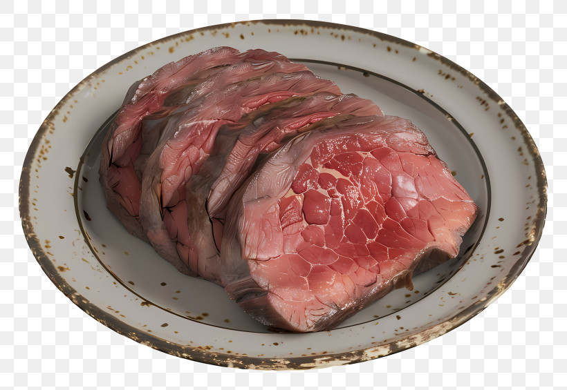 Roast Beef - Sliced Meat On Plate, PNG, 3744x2584px, Roast Beef, Beef ...