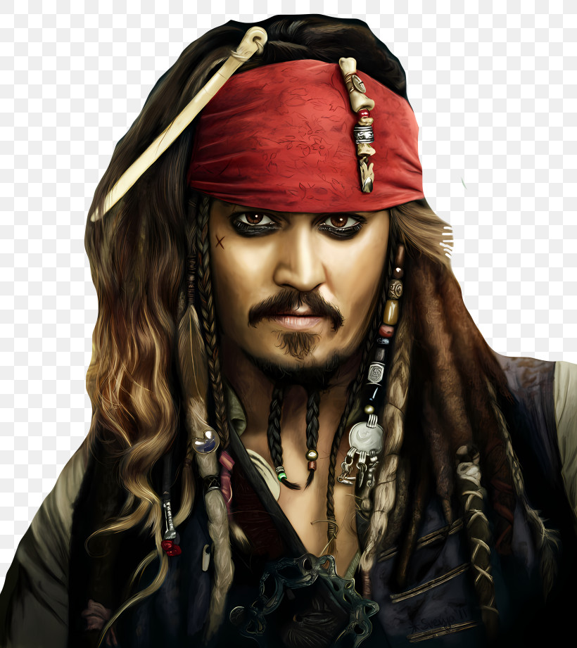 Captain Jack Sparrow - Pirate-Themed Detailed Portrait Illustration ...
