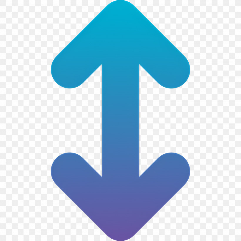 Double Arrow - Vertical Blue Arrow Symbol, PNG, 2048x2048px, Double ...