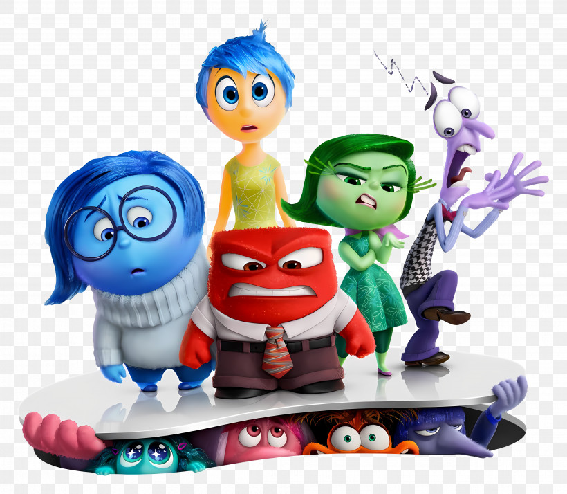 Inside Out - Colorful Cartoon Emotions Characters Illustration, PNG ...