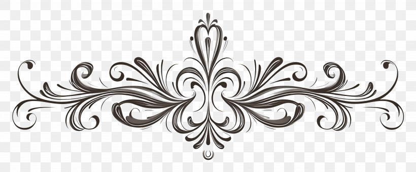 Decorative Horizontal Line - Ornamental Decorative Design, PNG ...