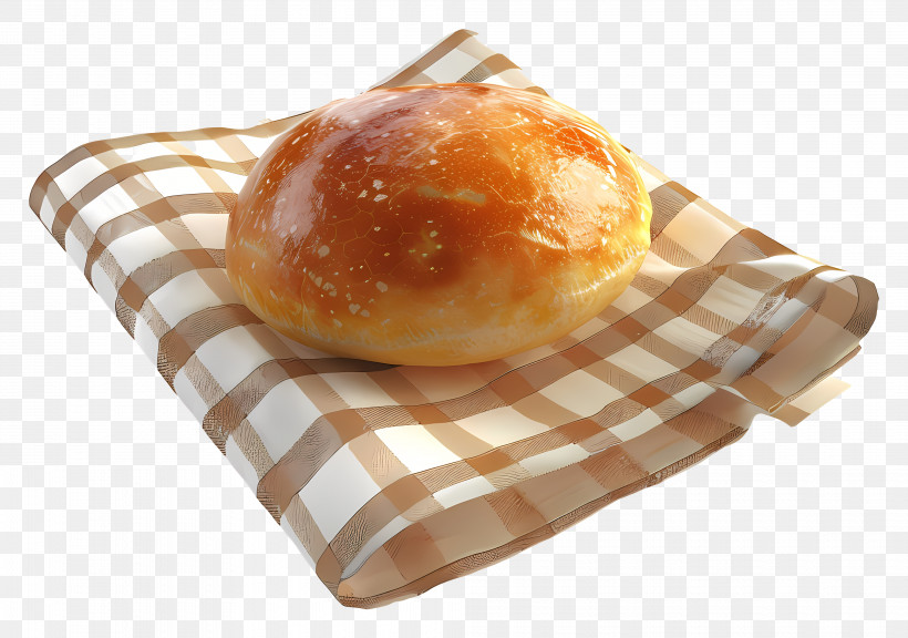 Steamed Bread - Glazed Bread Bun On Checked Cloth, PNG, 3960x2784px ...