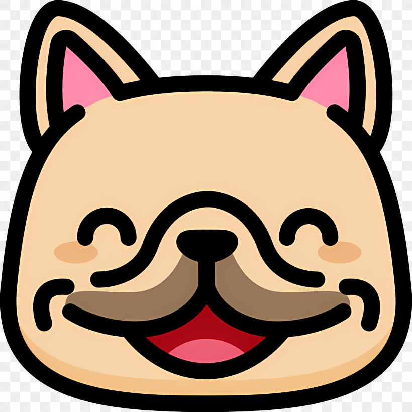 Dog Emoji - Smiling Cartoon Dog Face Emoji, PNG, 2048x2048px, Dog Emoji ...