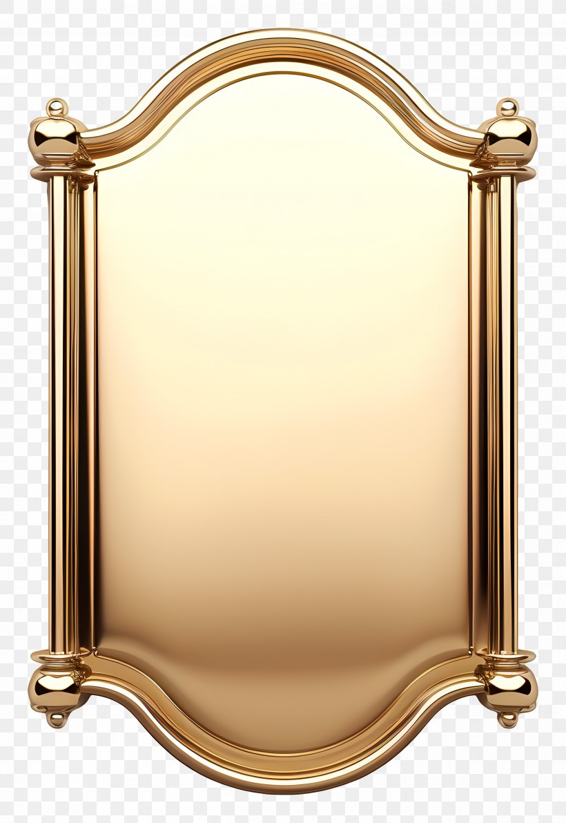 Gold Plaque - Golden Ornate Decorative Frame, PNG, 2532x3680px, Gold ...