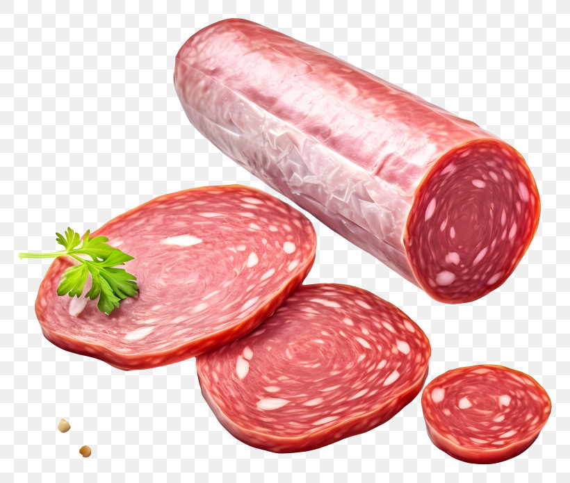 Cured Meats - Slices Of Salami Sausage, PNG, 3876x3288px, Cured Meats ...