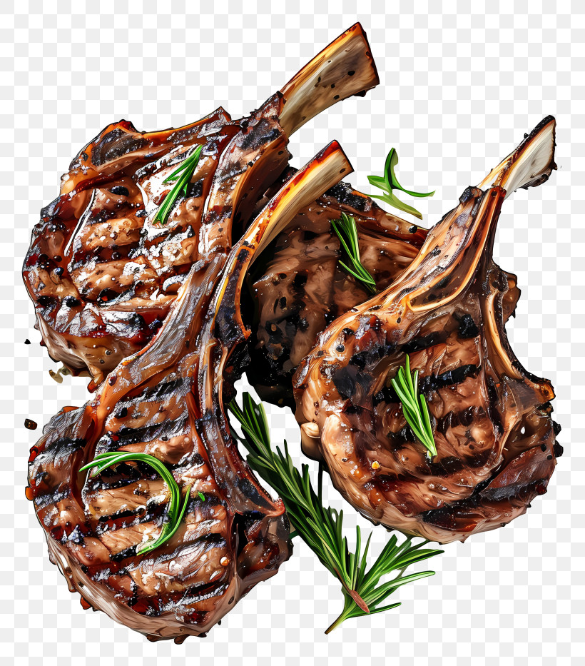 Grilled Lamb Chops - Grilled Lamb Chops With Rosemary, PNG, 3356x3820px ...