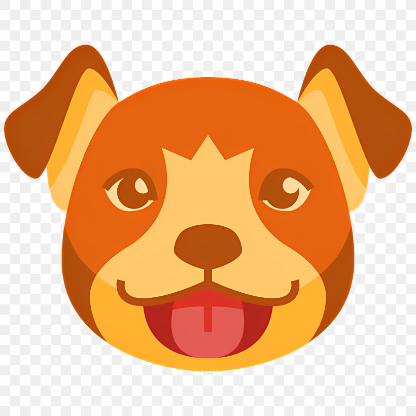 Dog Emoji - Smiling Orange Dog Face Emoji, PNG, 2048x2048px, Dog Emoji ...