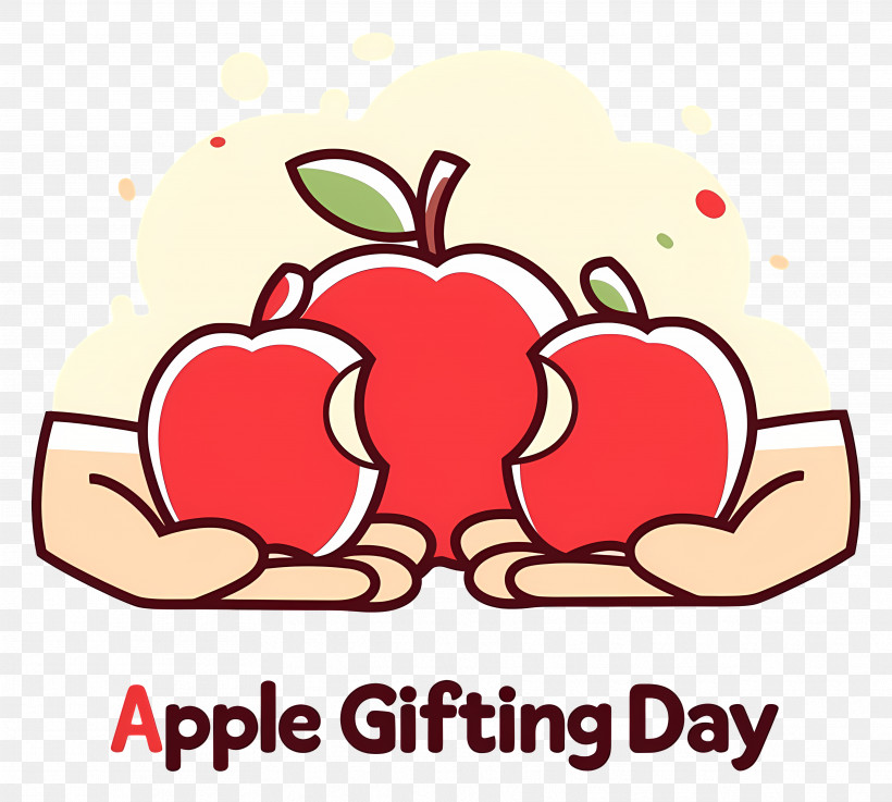 Apple Gifting Day - Apple Gifting Celebration Illustration, PNG ...