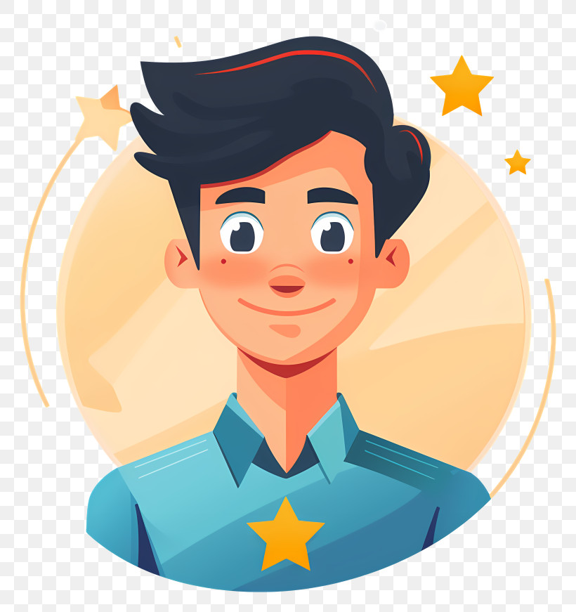 Employee Appreciation Day - Smiling Cartoon Boy With Star Design, PNG ...