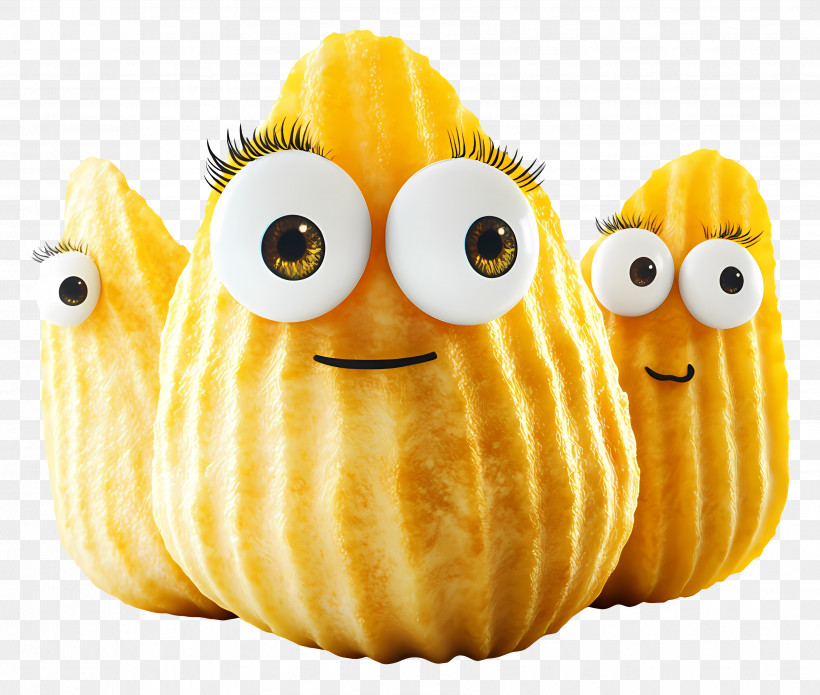 3d Potato Chips - Smiling Yellow Cartoon Seeds, PNG, 3408x2892px, 3d ...