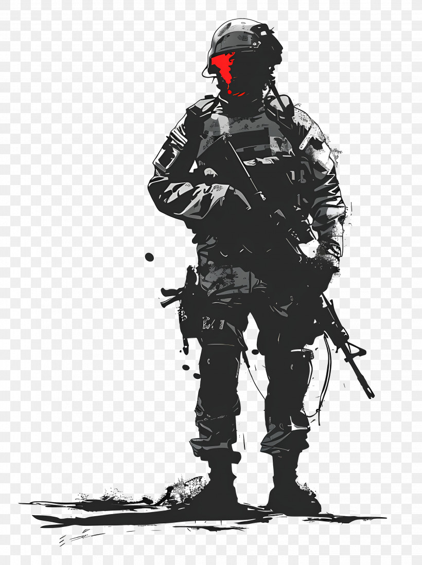 Soldier - Illustrated Soldier With Weapon, PNG, 2856x3828px, Soldier ...
