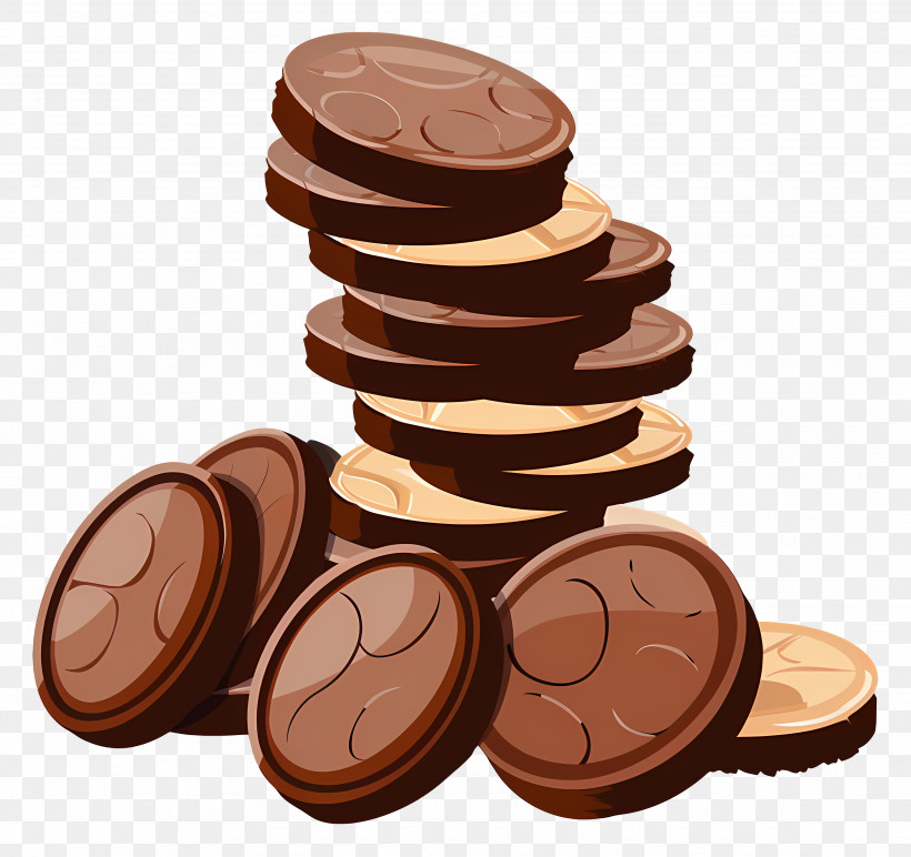 Chocolate Coins - Stack Of Chocolate Coins, PNG, 3492x3288px, Chocolate ...