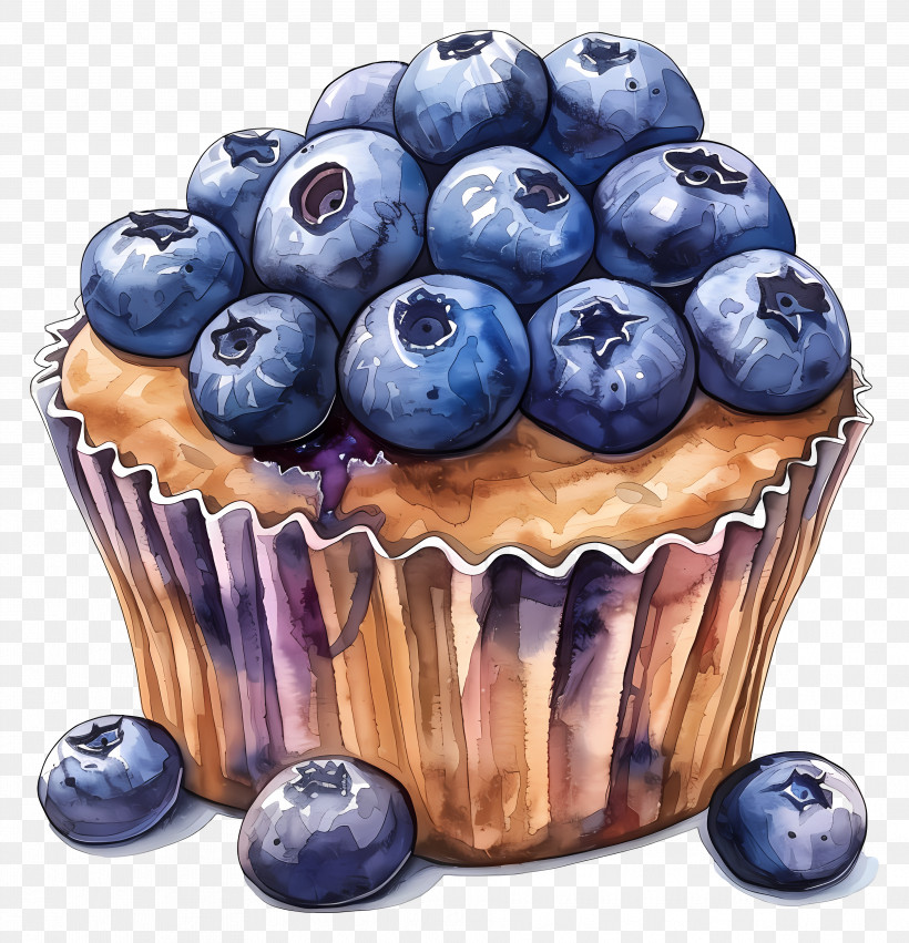 Blueberry Muffin - Delicious Blueberry Muffin Illustration, PNG ...